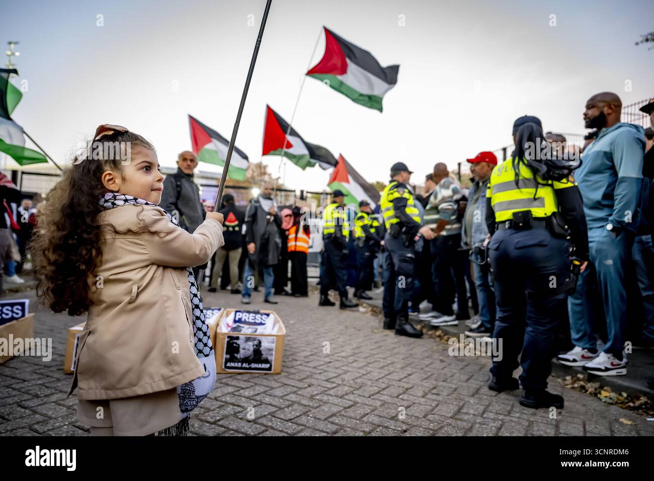 ROTTERDAM - Pro-Palestinian demonstrators at the Neptunus Family ...