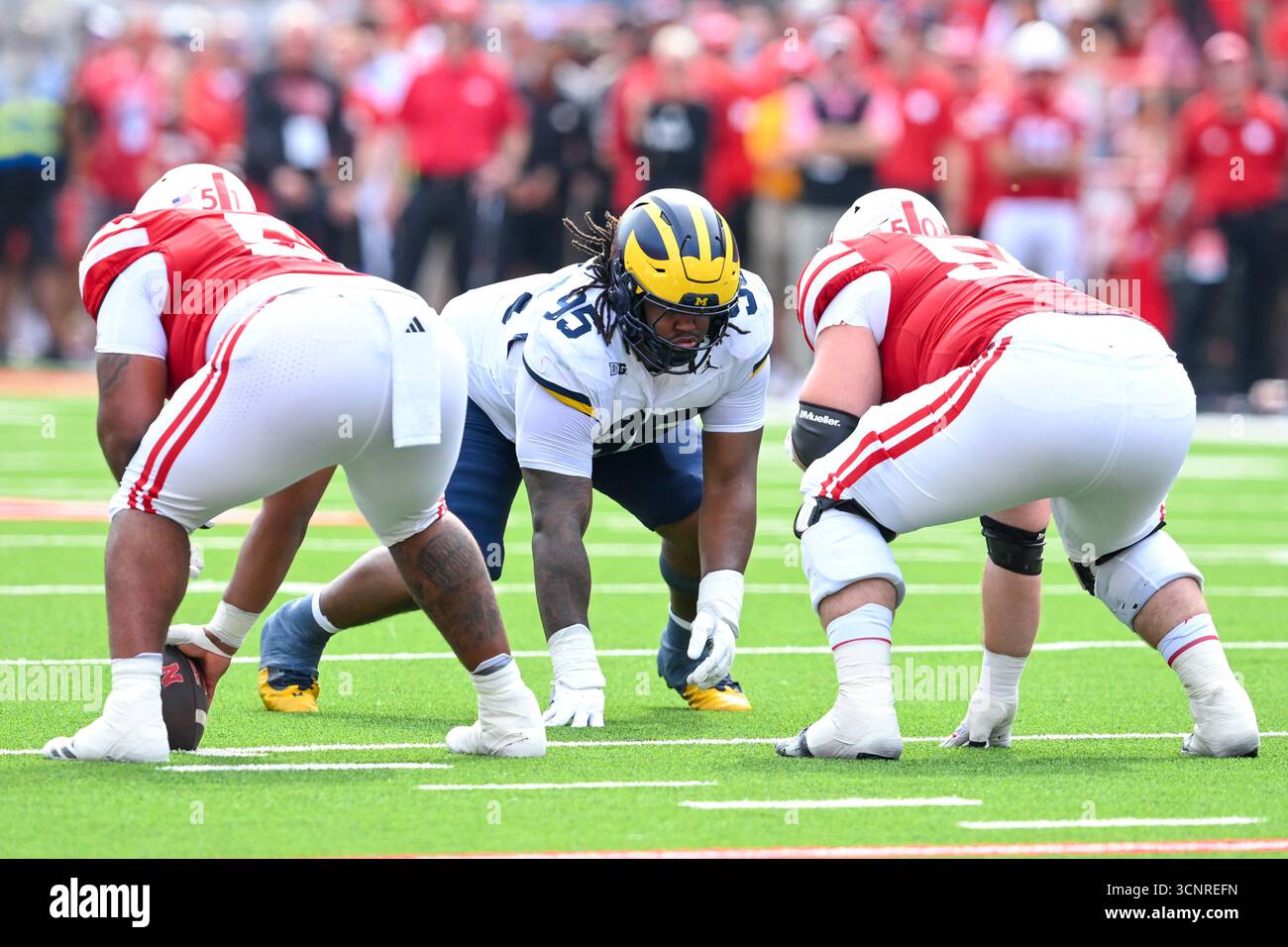 LINCOLN, NE - SEPTEMBER 20: Michigan defensive lineman Trey Pierce (95 ...