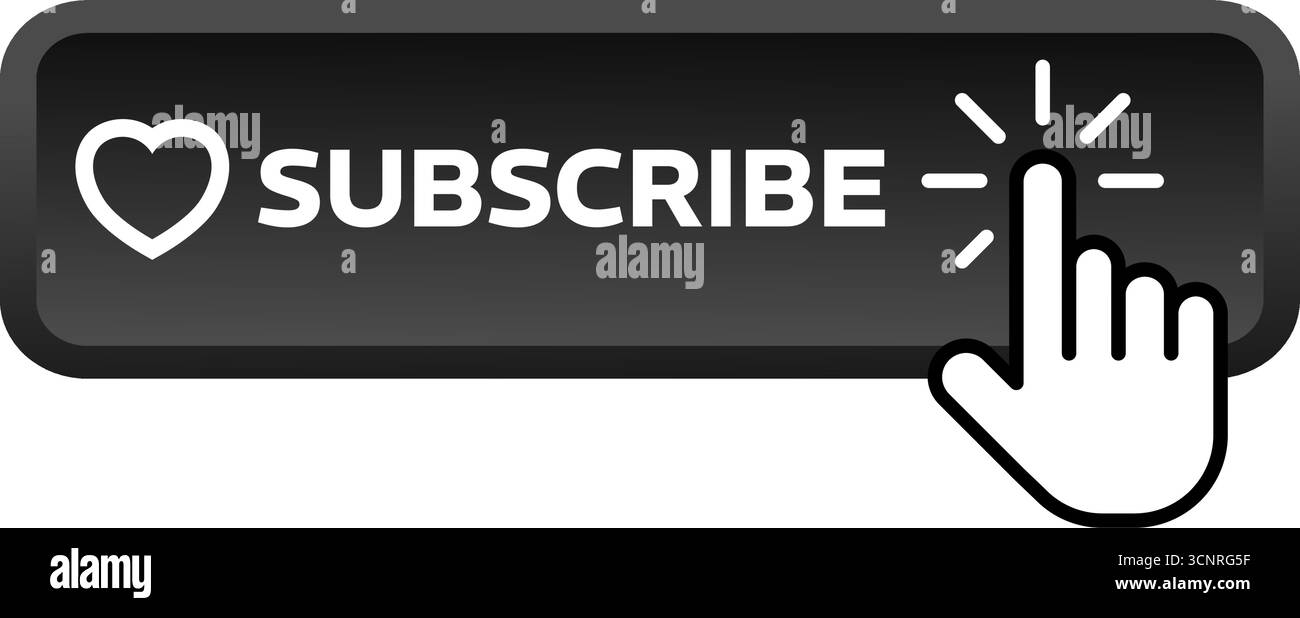 Icon subscribe button Black and White Stock Photos & Images - Alamy
