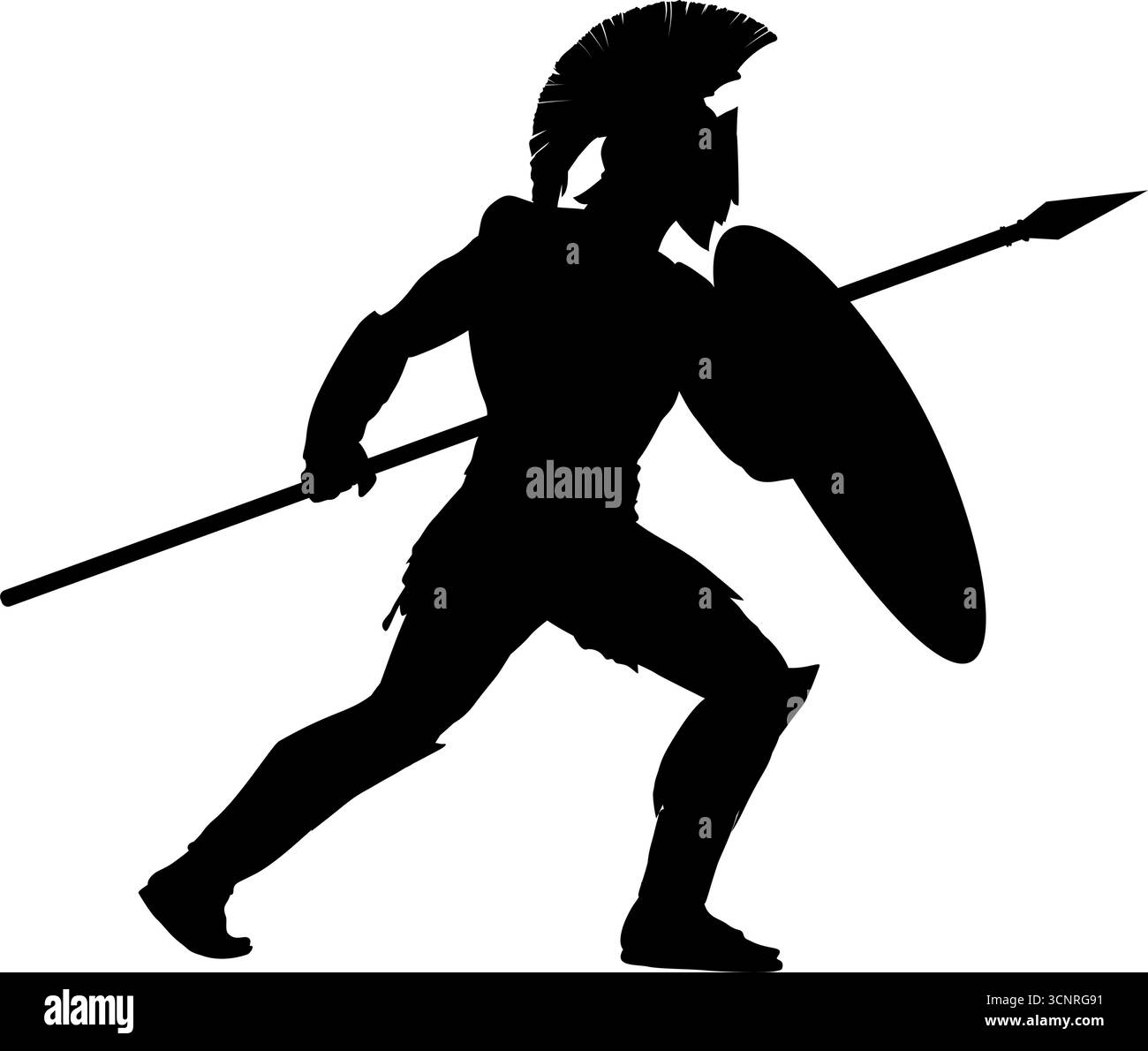 Spartan warrior hoplite silhouette hi-res stock photography and images ...