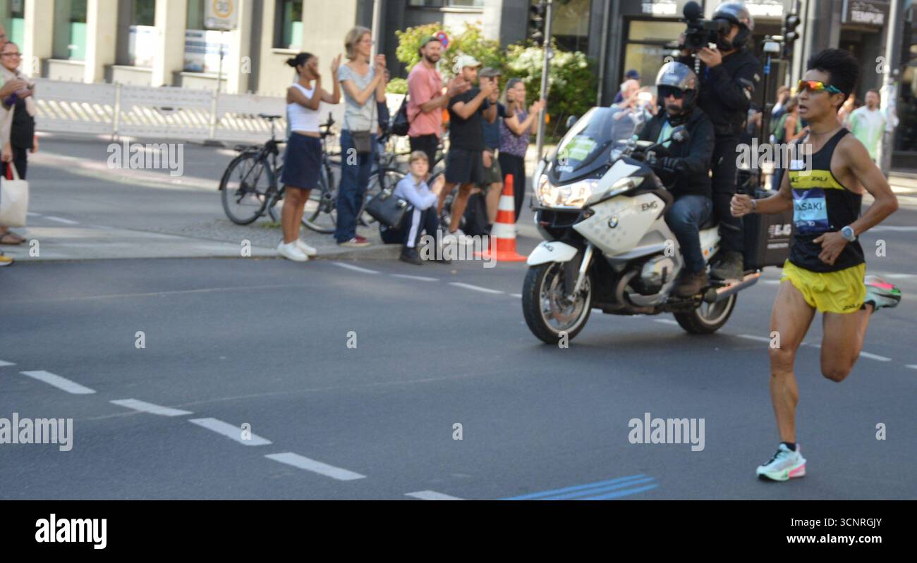 Berlin, Germany - September 21, 2025 - Japanese runner Akira Akasaki ...