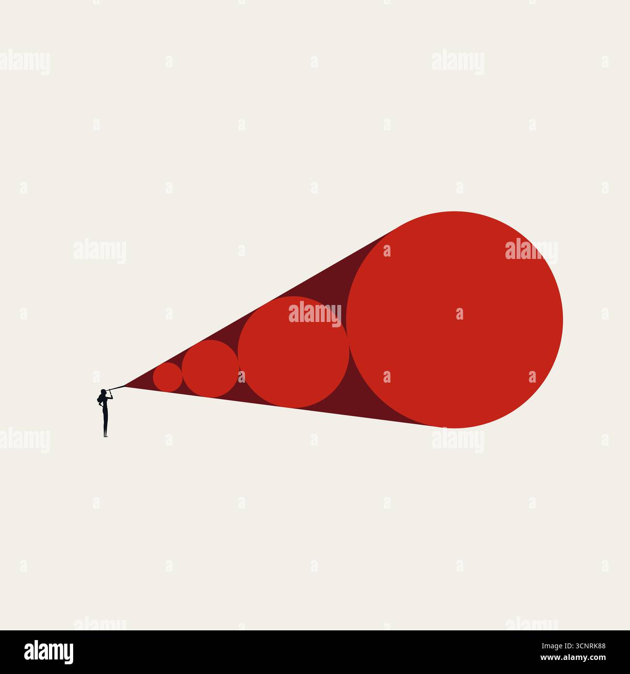 See big picture business vector concept. Symbol of strategy, thinking ...