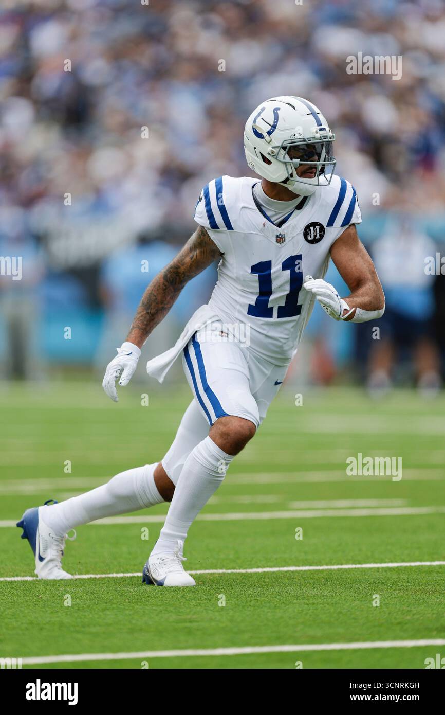 Indianapolis Colts wide receiver Michael Pittman Jr. (11) runs a route ...