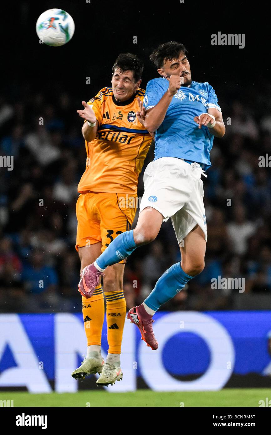 Michel Aebischer of Pisa Sporting Club 1909 and Eljif Elmas of SSC ...