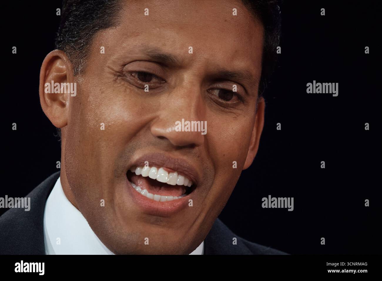 Rajiv Shah from the Rockefeller Foundation speaks during the Concordia ...