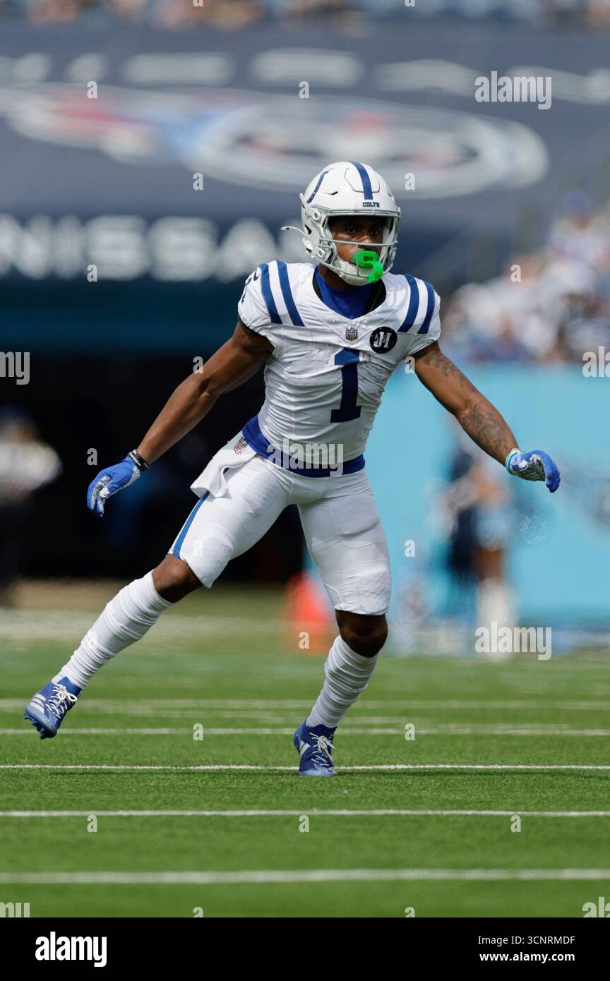 Indianapolis Colts wide receiver Josh Downs (1) runs a route during the ...