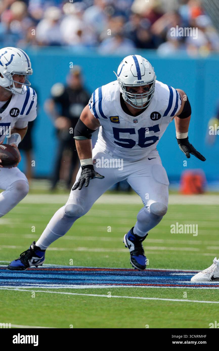 Indianapolis Colts guard Quenton Nelson (56) moves to block during the ...