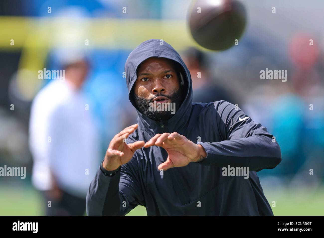 Houston Texans wide receiver Nico Collins (12) warms up before an NFL ...