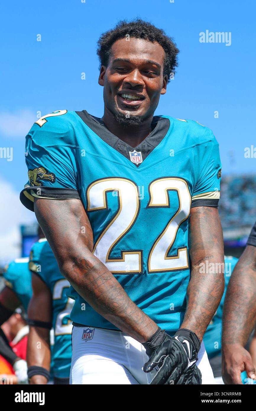 Jacksonville Jaguars cornerback Jarrian Jones (22) leaves the field at ...