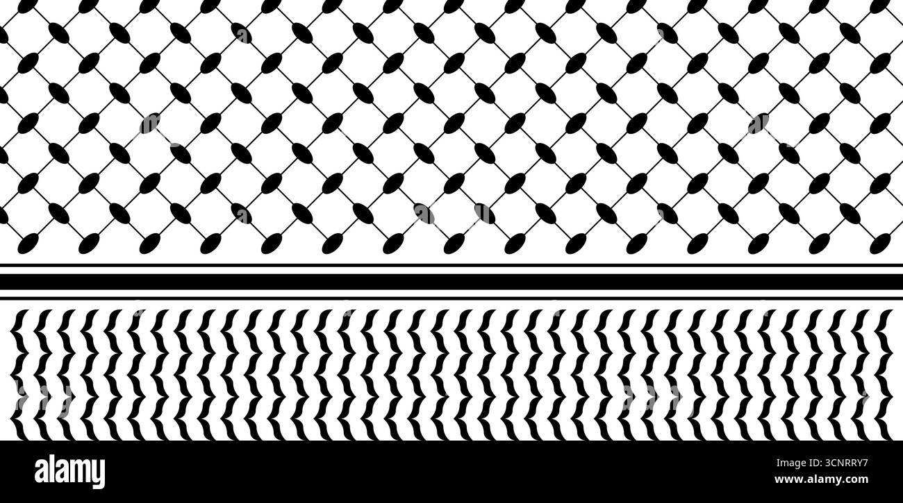 Palestinian scarf keffiyeh Black and White Stock Photos & Images - Alamy