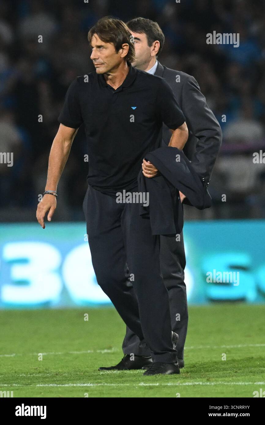 Antonio Conte Coach of SSC Napoli during the Seie A Enelive match ...