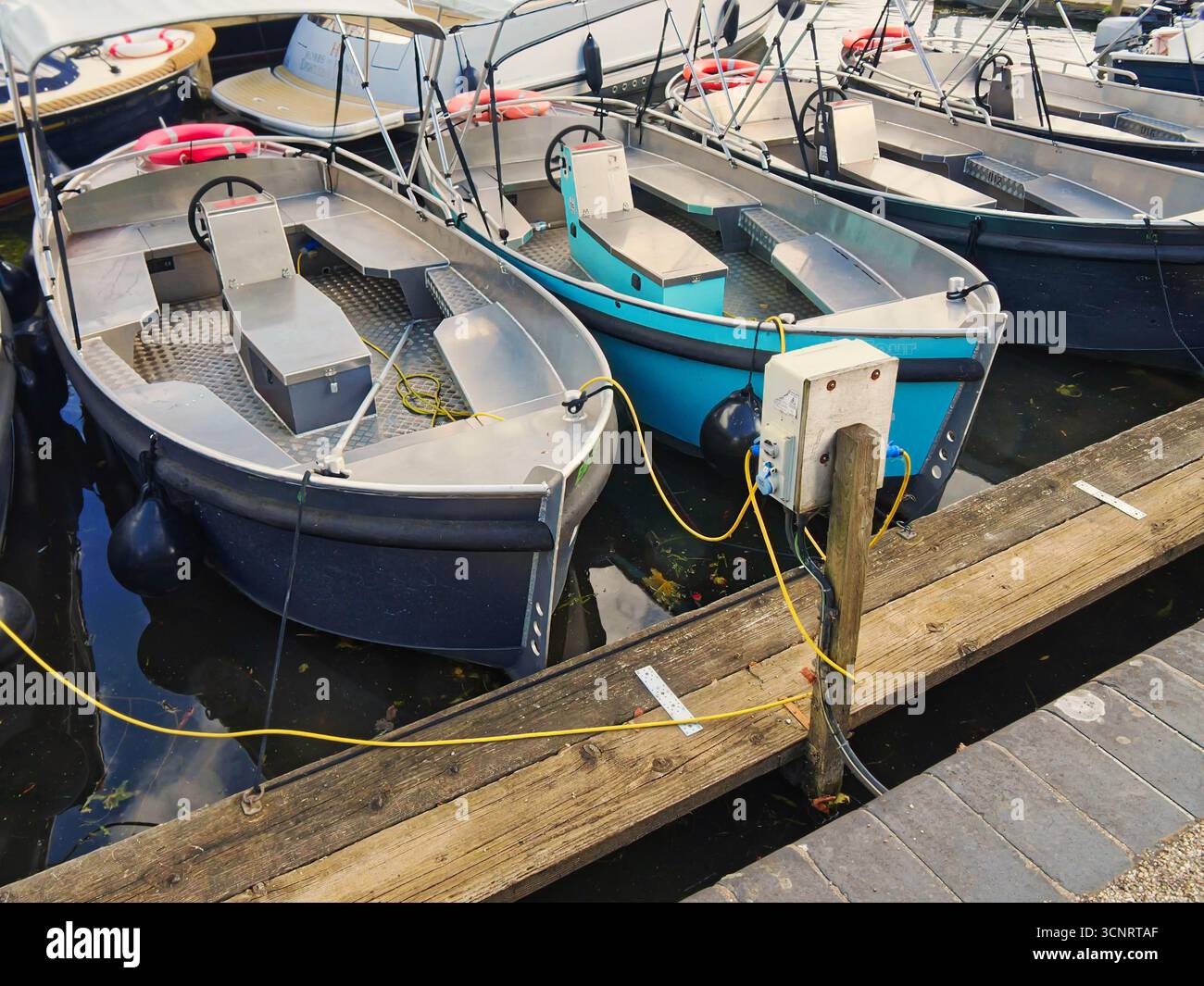 Electric plug from the shore power supplying electric charge to ...