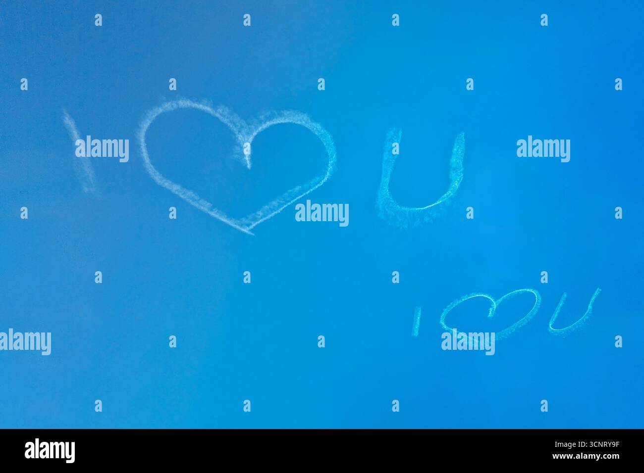 Love heart in sky airplane hi-res stock photography and images - Alamy