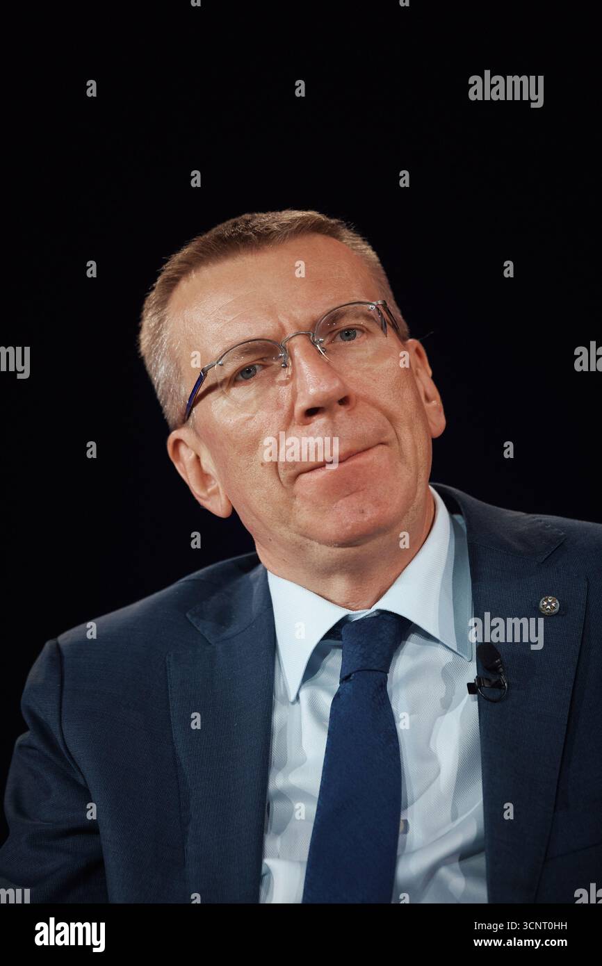 President of Latvia, Edgars Rinkevics, attends the Concordia Annual ...