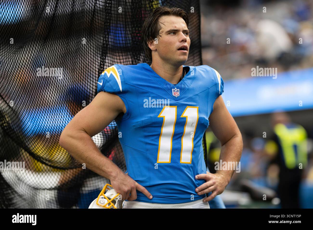 Los Angeles Chargers kicker Cameron Dicker (11) during an NFL football ...