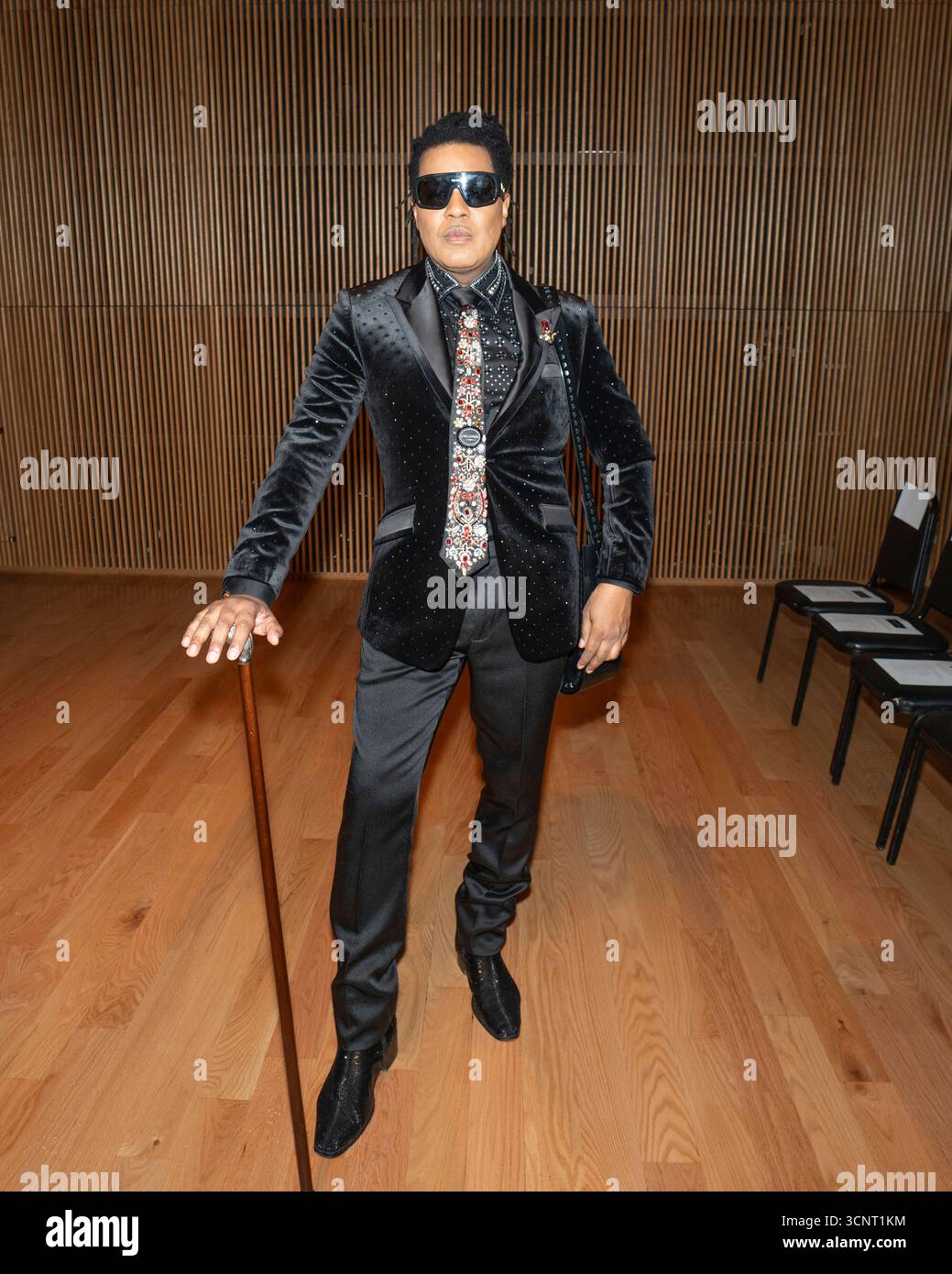 Ty-Ron Mayes at Frederick Anderson's NYFW SS26 Front Row at The DiMenna ...