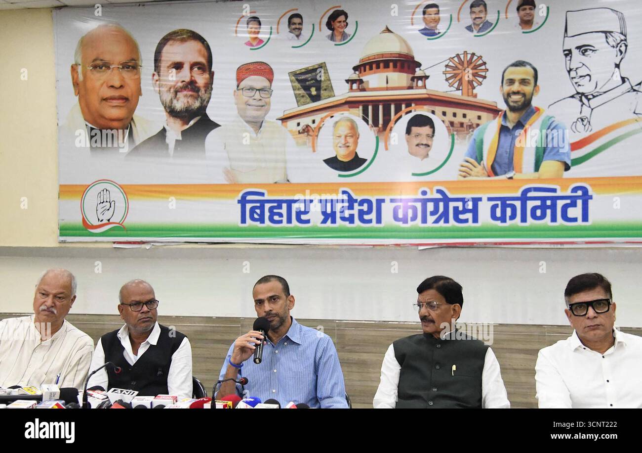 PATNA, INDIA - SEPTEMBER 22: Bihar Congress Inacharge Krishna Allavaru ...