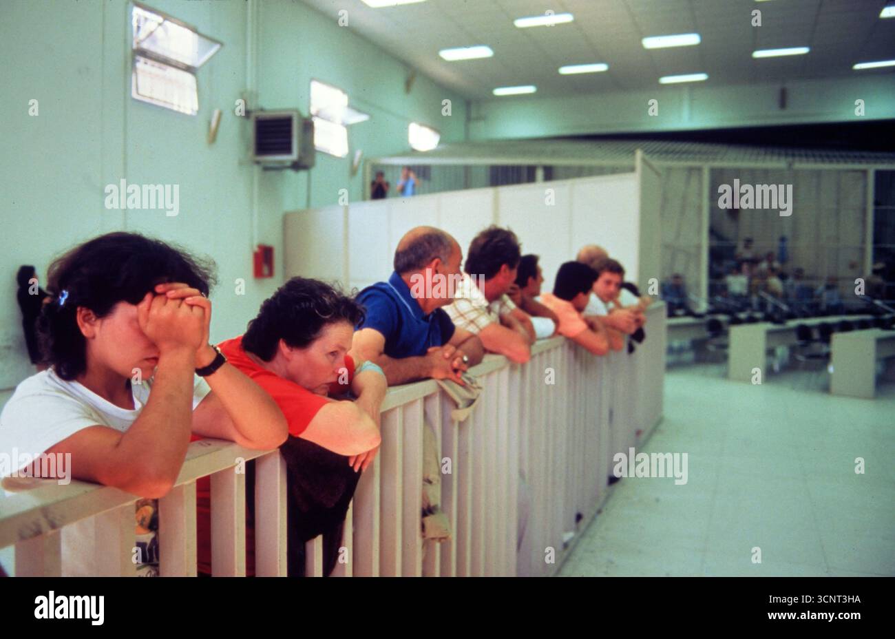 Camorra Mafia Trial in Naples 1980s Italy. Family members of men on ...