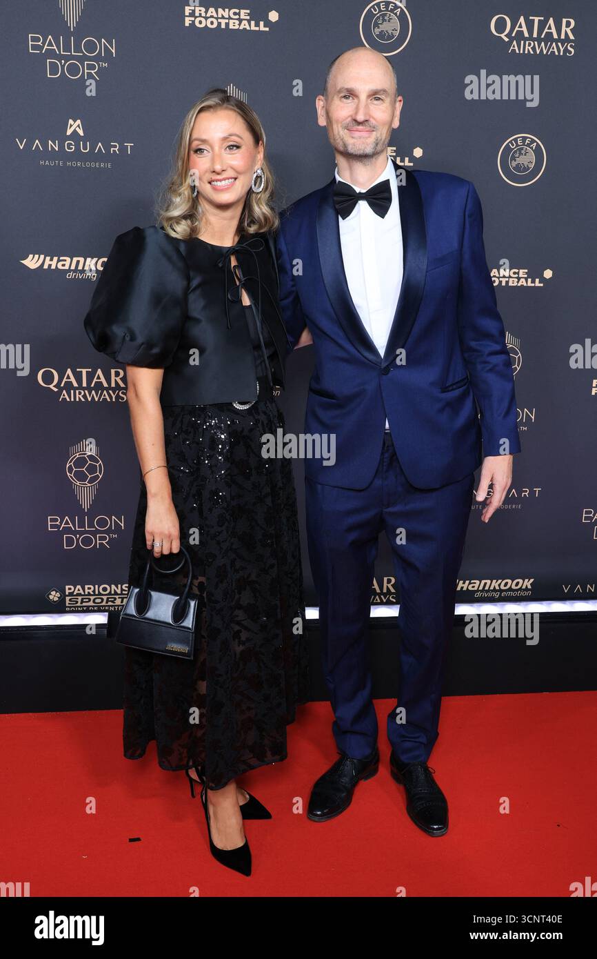 Jean Etienne Amaury and Ariane Villerouge attends the 69th Ballon D'Or ...