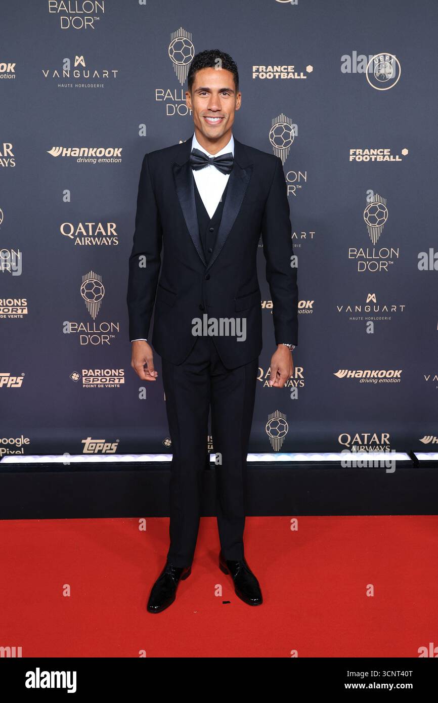 Raphael Varane attends the 69th Ballon D'Or Photocall at Theatre Du ...