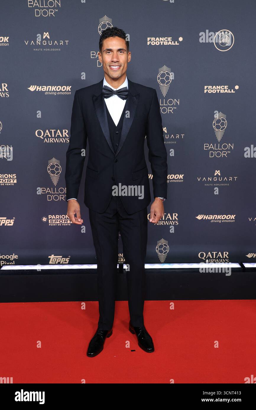 Raphael Varane attends the 69th Ballon D'Or Photocall at Theatre Du ...