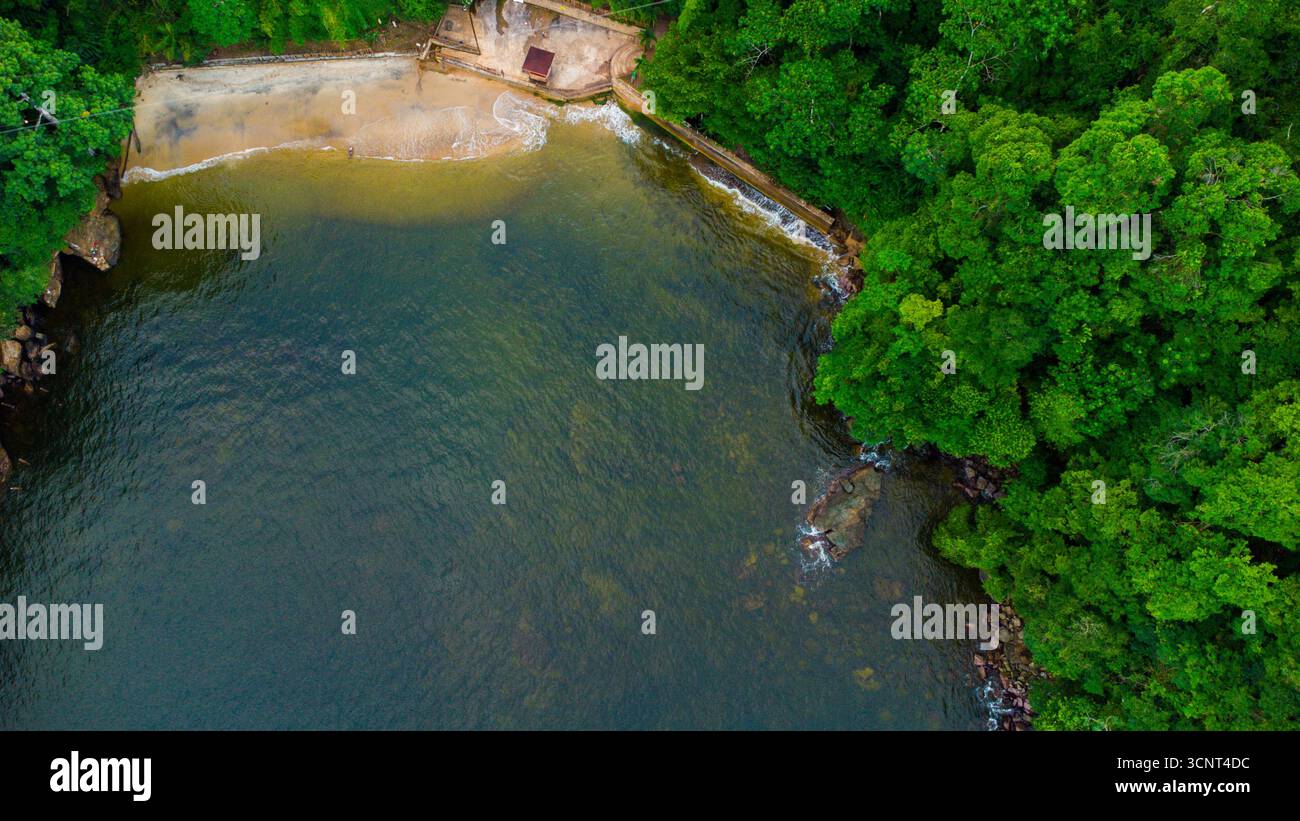 Aerial view of Macqueripe beach Trinidad and Tobago Stock Photo - Alamy
