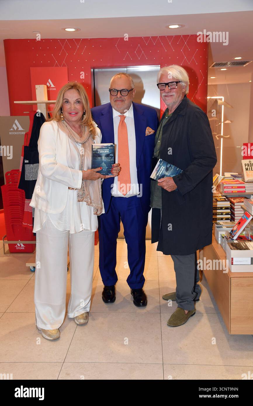 Rome, Mondadori Bookstore Presentation of Michele Fioroni's book "The Analyst", In the photo ...