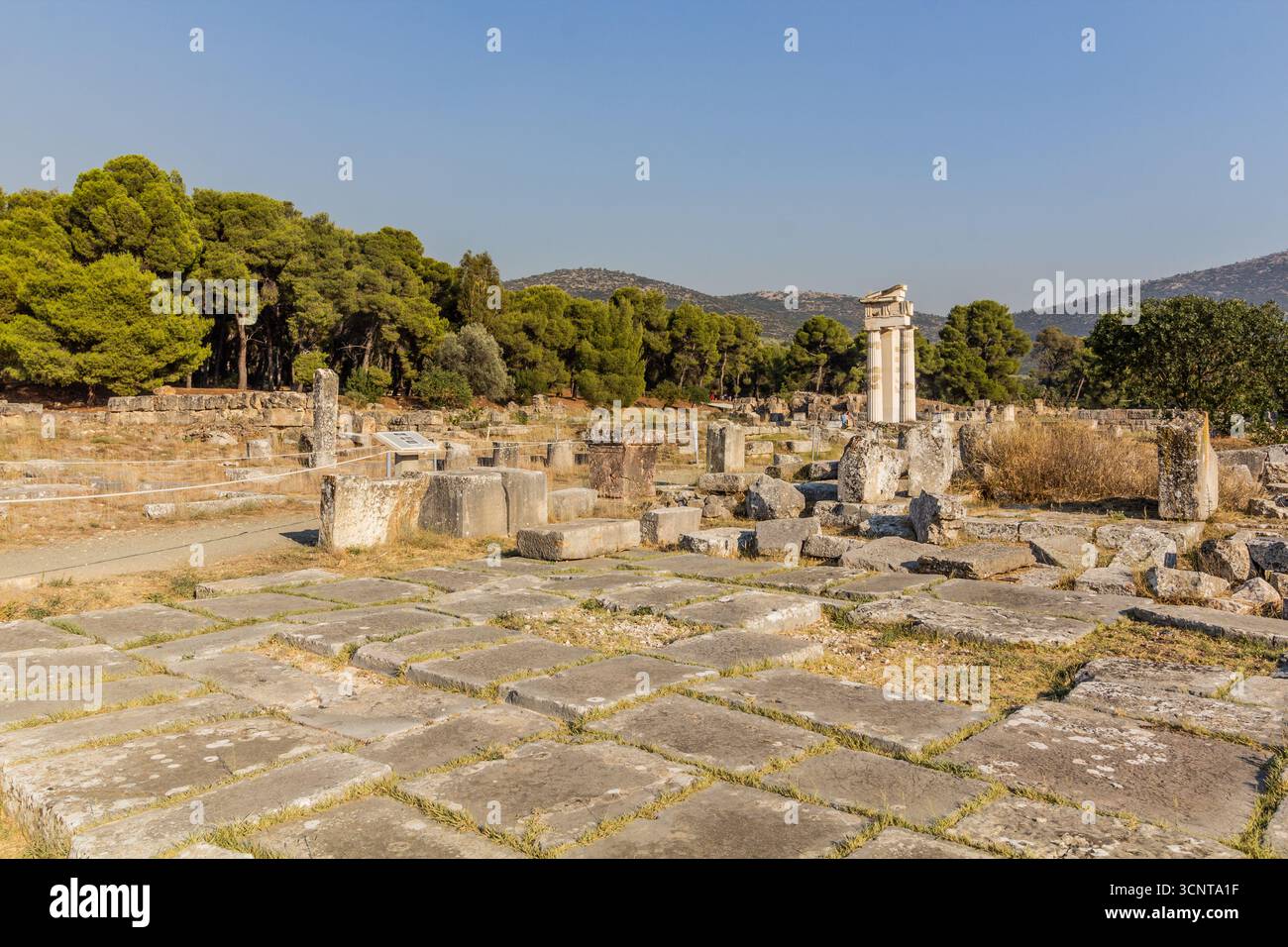 Sanctuary of Asclepius at Epidaurus on Peloponnese peninsula, Greece ...