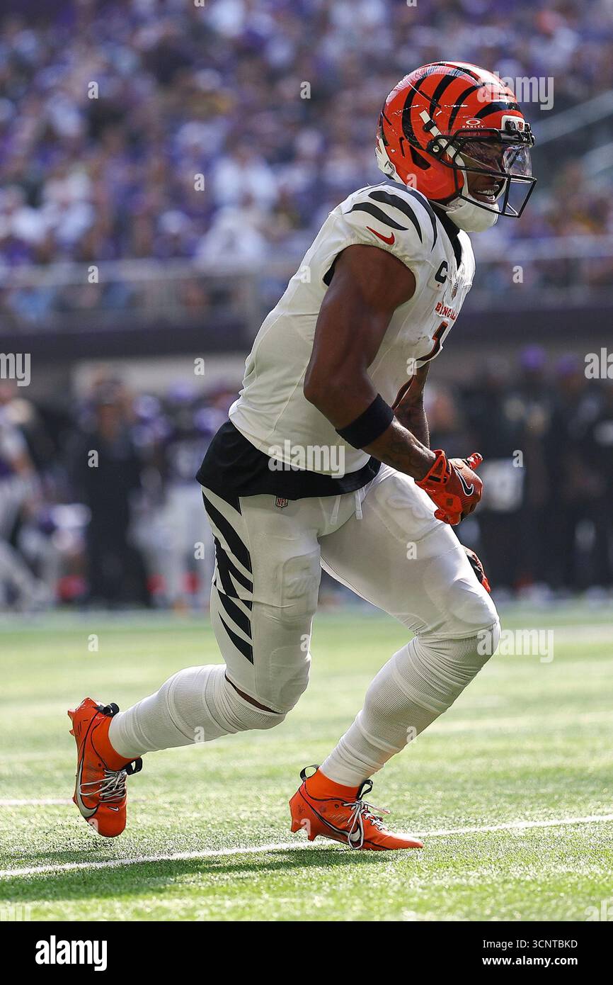 Cincinnati Bengals wide receiver Ja'Marr Chase (1) in action against ...