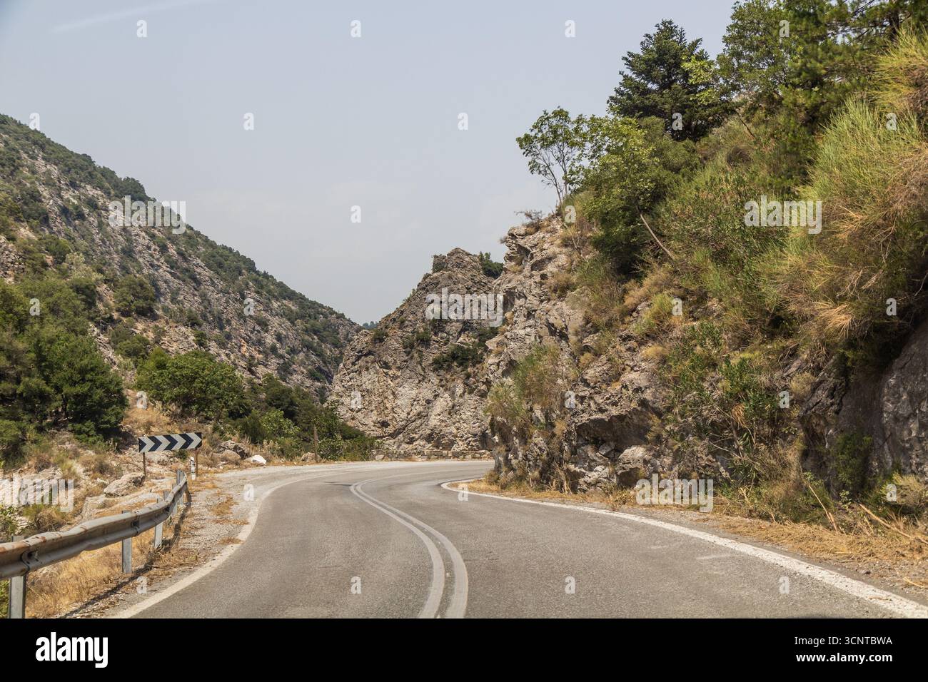 Road 82 in Taygetus mountains on Peloponnese peninsula, Greece Stock ...