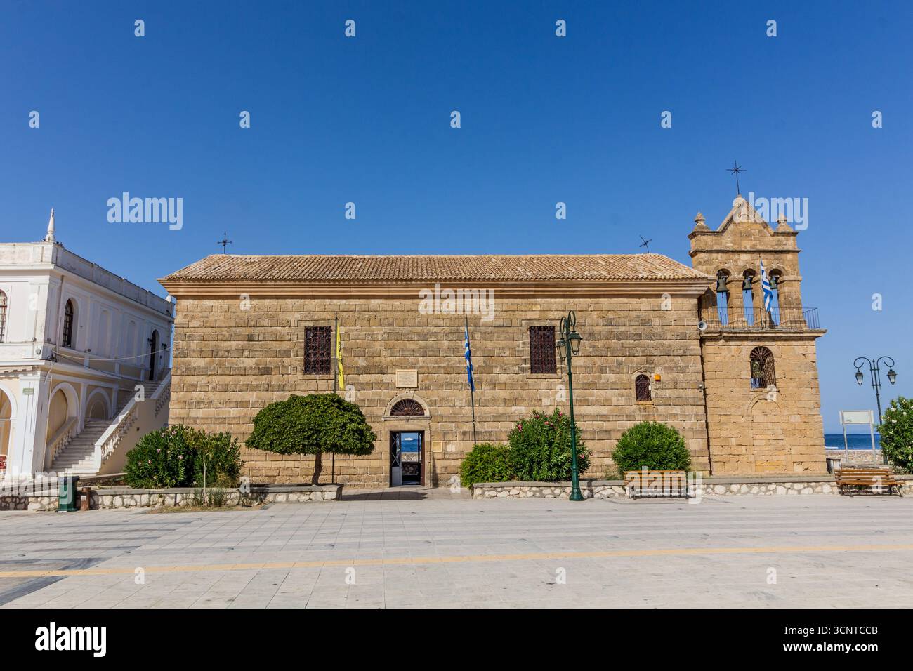 Church agios nikolaos of molos at solomos square hi-res stock ...