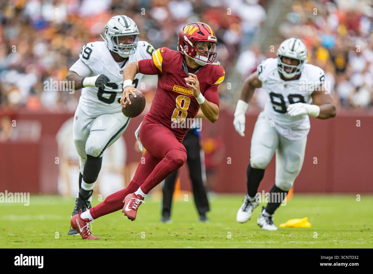 September 21, 2025: Washington Commanders quarterback Marcus Mariota (8 ...