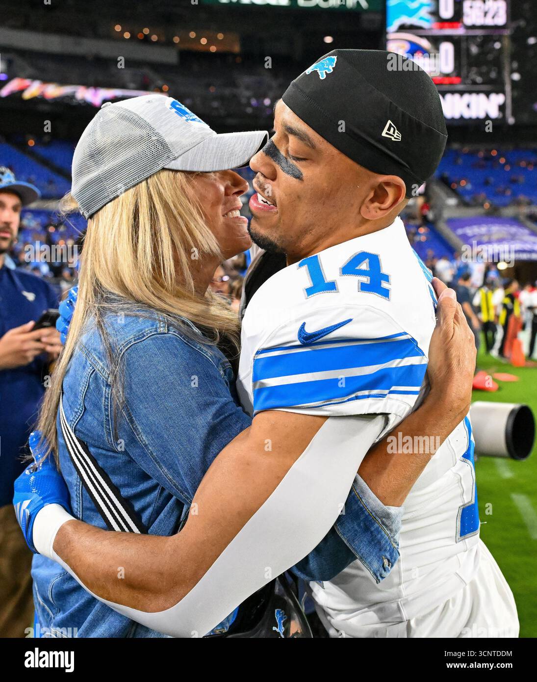 Baltimore, United States. 22nd Sep, 2025. Detroit Lions wide receiver ...