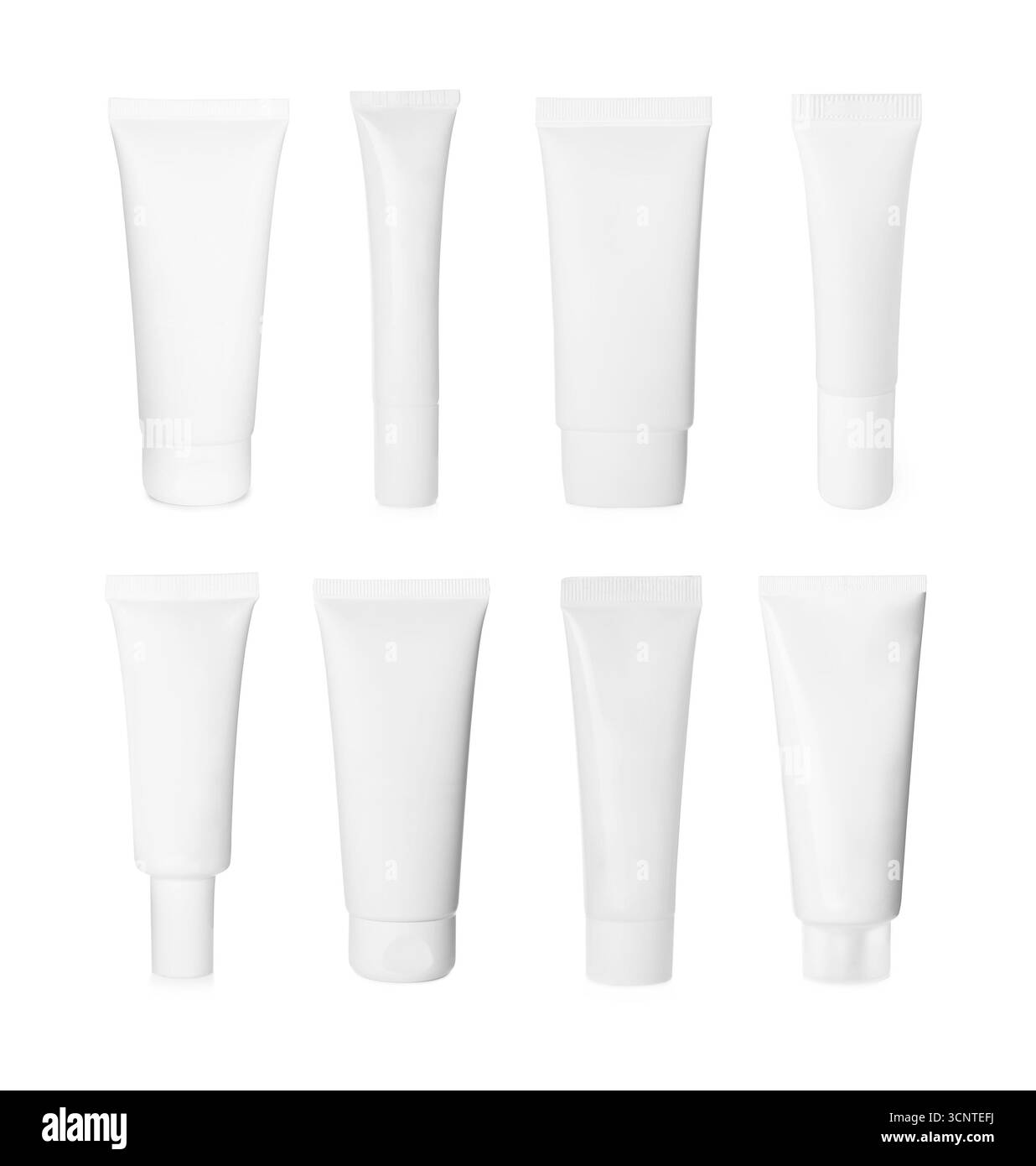 Different tubes for cosmetics isolated on white, set Stock Photo - Alamy