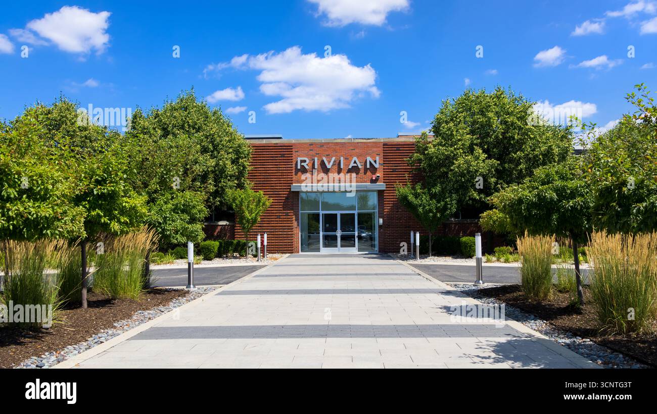 Plymouth, Michigan- July 27, 2025 : Rivian Technical center, develops ...