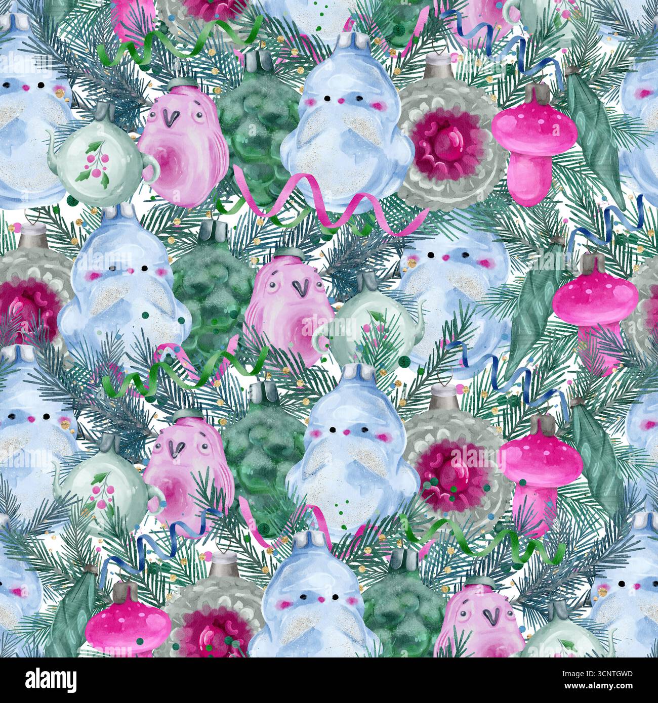 A delightful winterthemed pattern with charming creatures and colorful ...