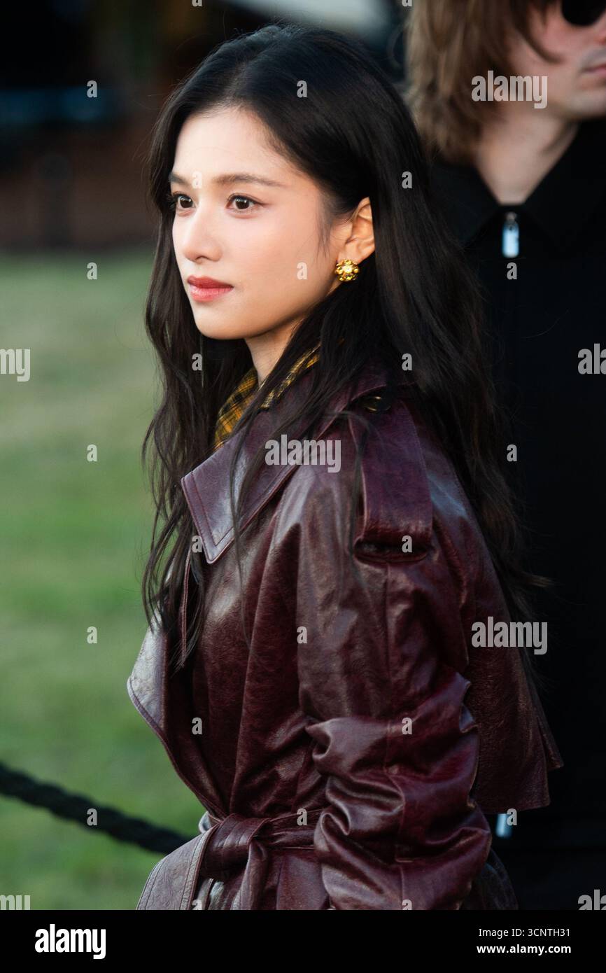 London, UK. 22 Sep, 2025. Pictured: Zhang Jingyi attends Burberry's ...