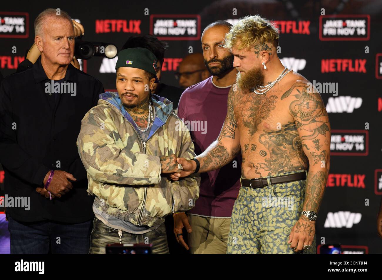 Gervonta Davis and Jake Paul face off during the Jake Paul vs. Gervonta ...