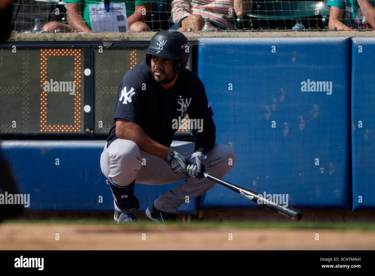 Scranton/Wilkes-Barre RailRiders Jeimer Candelario (7) on deck during ...