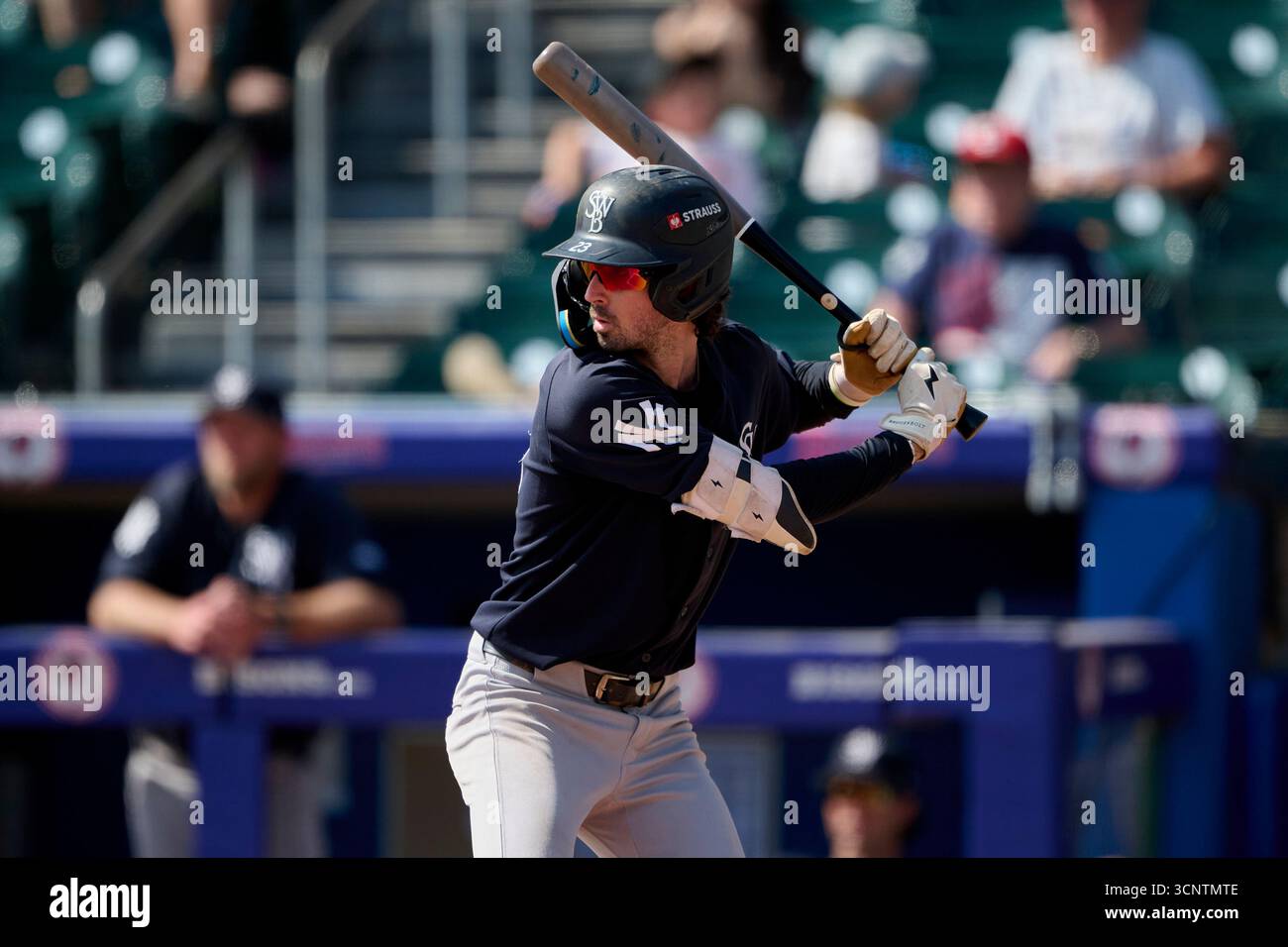 Scranton/Wilkes-Barre RailRiders Braden Shewmake (23) bats during an ...