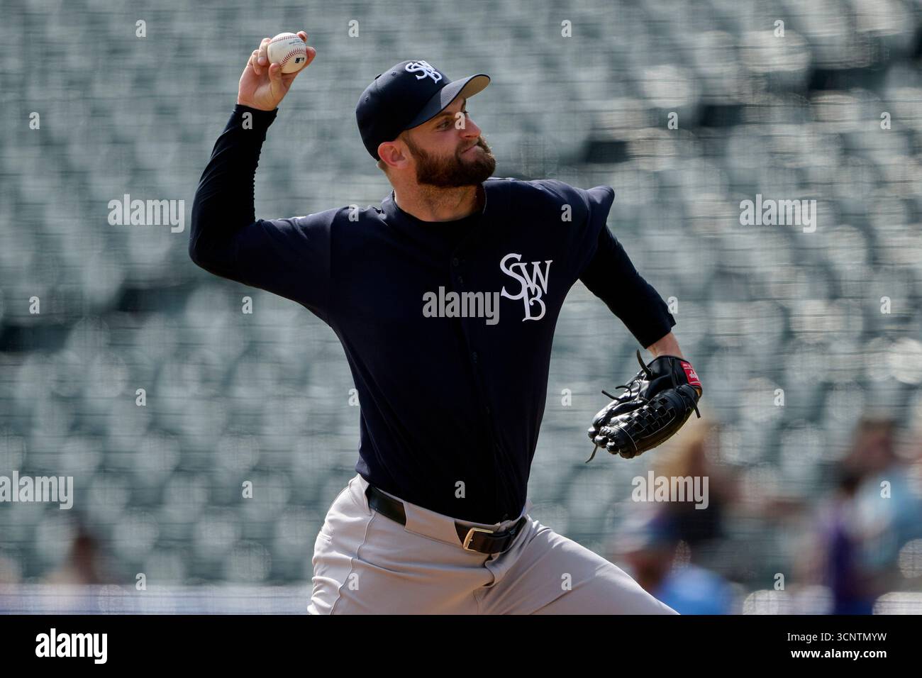 Scranton/Wilkes-Barre RailRiders pitcher Jake Bird (59) during an MiLB ...