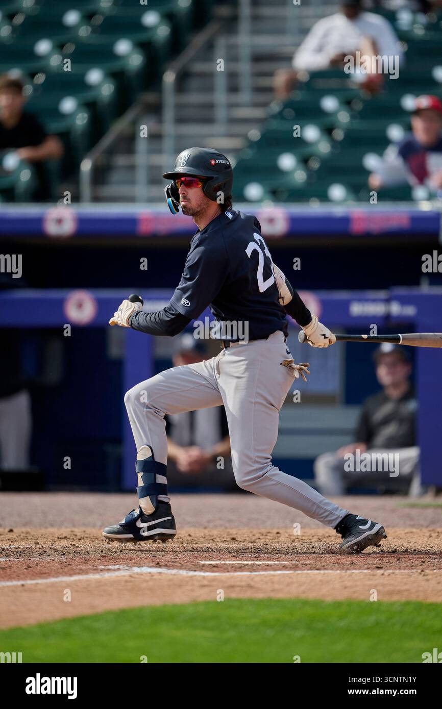Scranton/Wilkes-Barre RailRiders Braden Shewmake (23) bats during an ...
