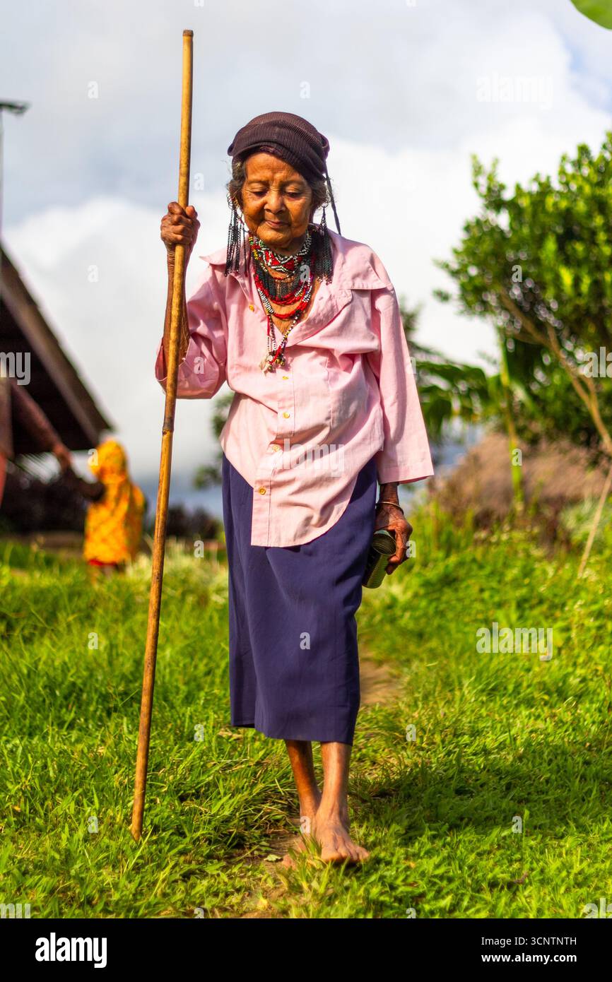 Woman wearing traditional beaded accessories hi-res stock photography ...