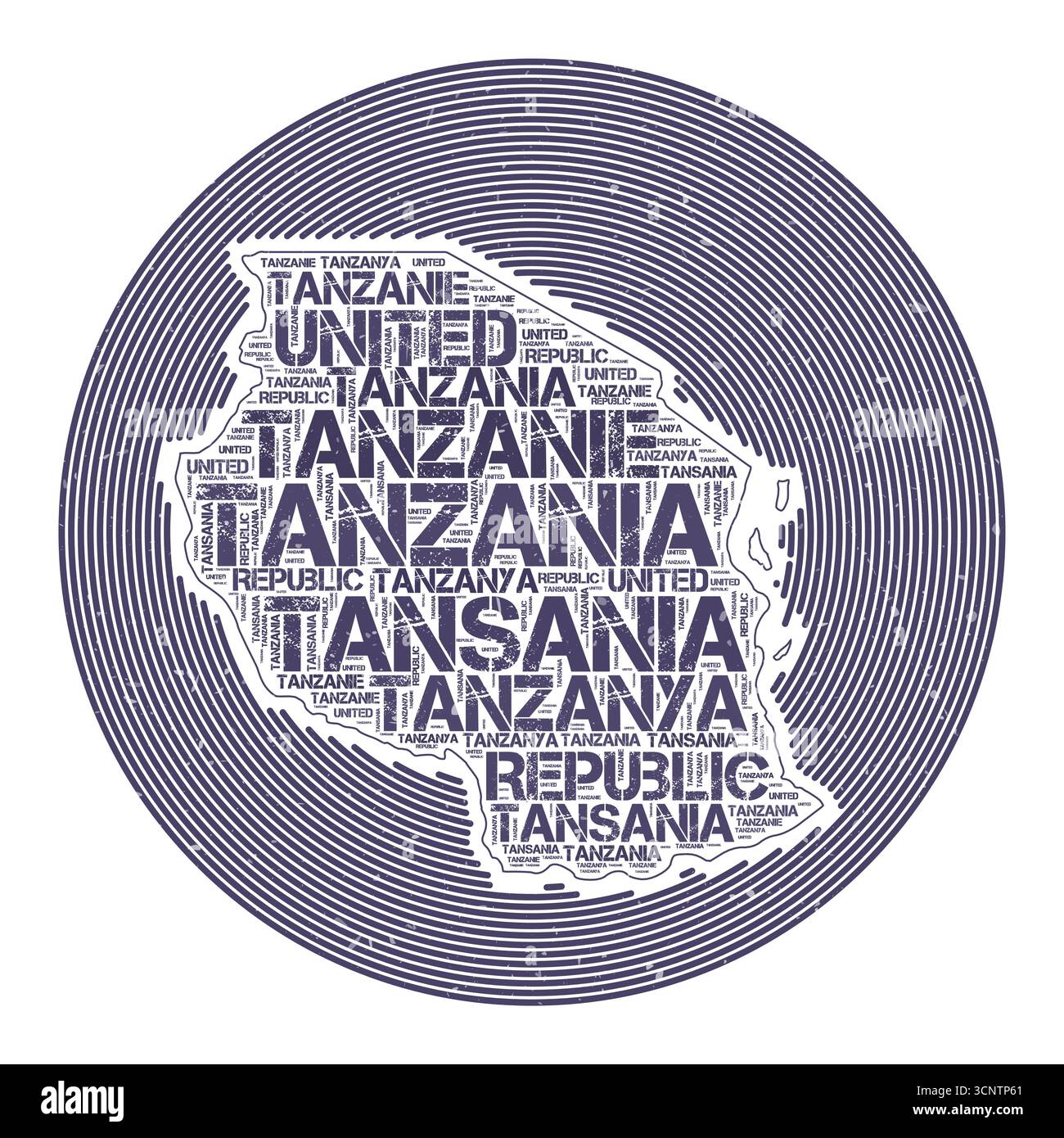 Tanzania Vector Image. Country round logo design. Tanzania poster in ...