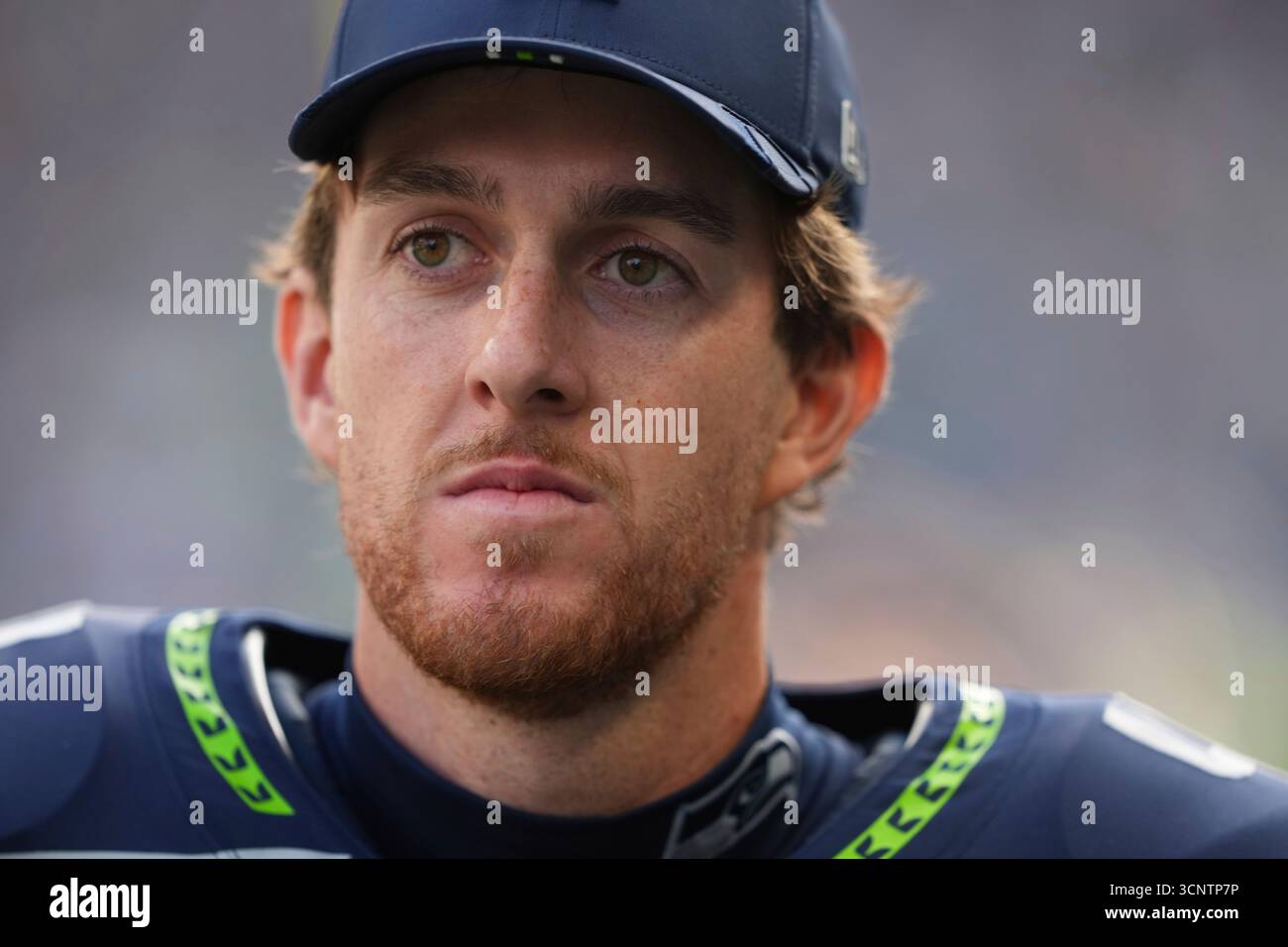 Seattle Seahawks punter Michael Dickson walks on the sideline during an ...