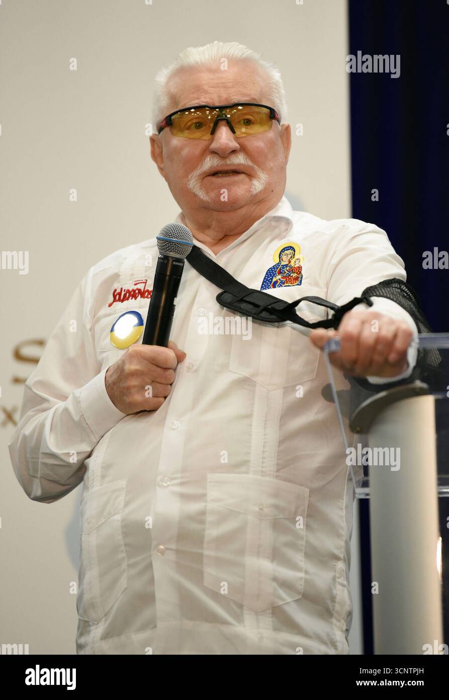Lech Walesa at a public appearance for An Evening with Former Polish ...