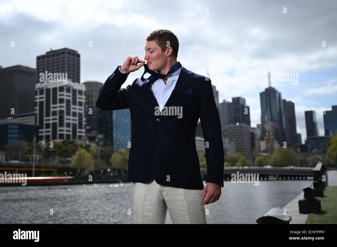 Charles Brownlow Medal winner Matt Rowell of the Suns poses for a photo ...