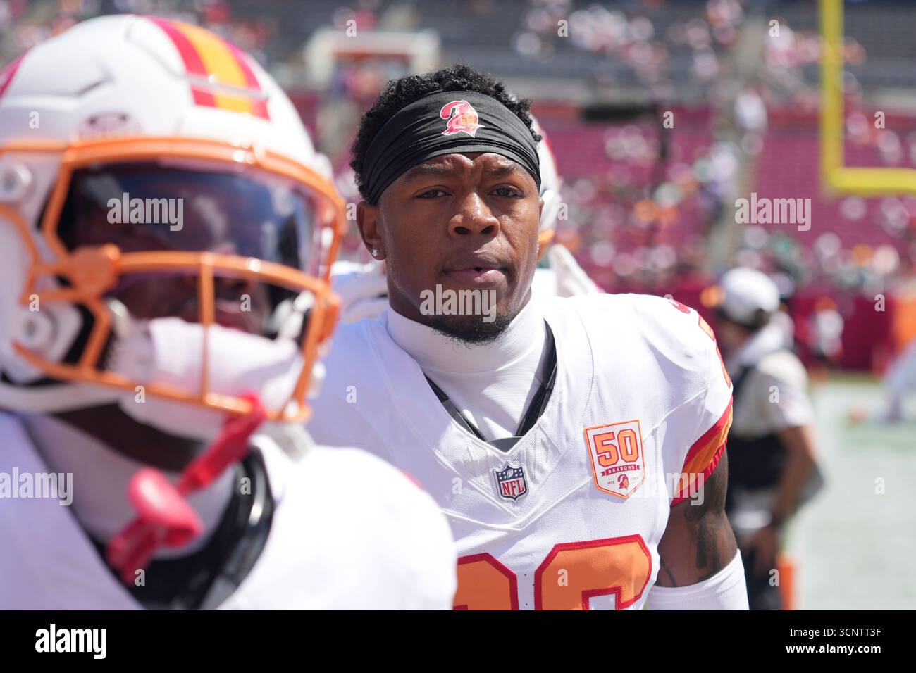 Tampa Bay Buccaneers safety Kaevon Merriweather (26) leaves the field ...