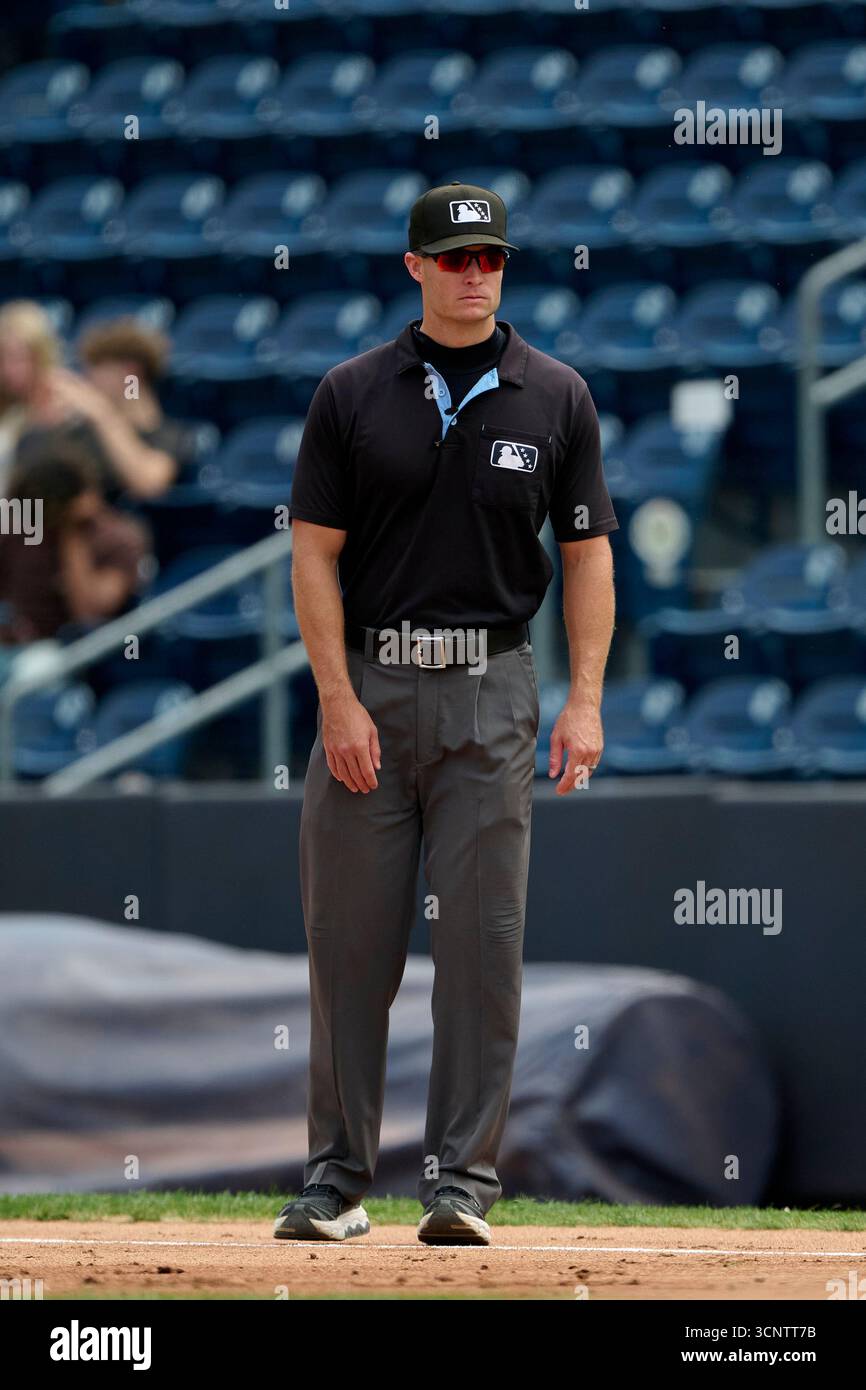 Umpire Dillon Wilson during an MiLB International League baseball game ...