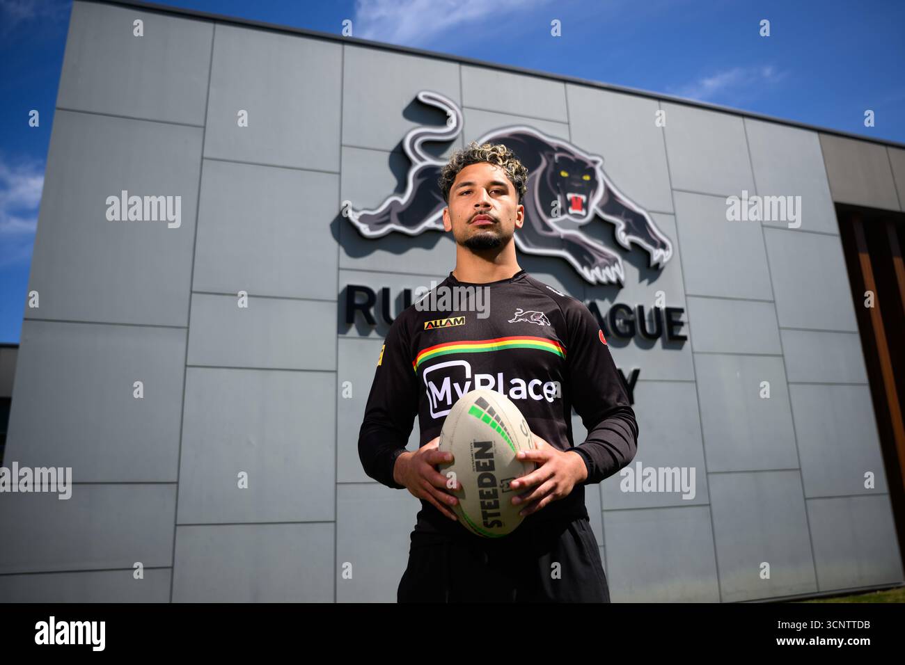 Izack Tago of the Panthers poses for a photograph during a media ...